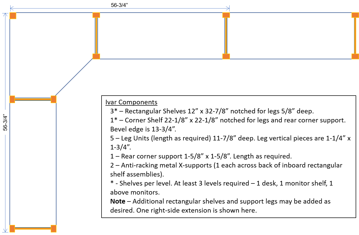 DIY IVAR Corner Desk with Monitor Shelf – The Surly Curmudgeon